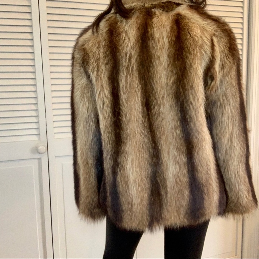 Max Bogen Vintage Authentic Beaver Fur Brown Coat - Gem